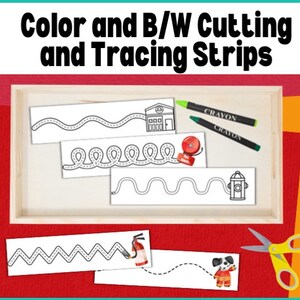 Fire Safety Cutting and Tracing Pages for Preschool, Fire Safety ...
