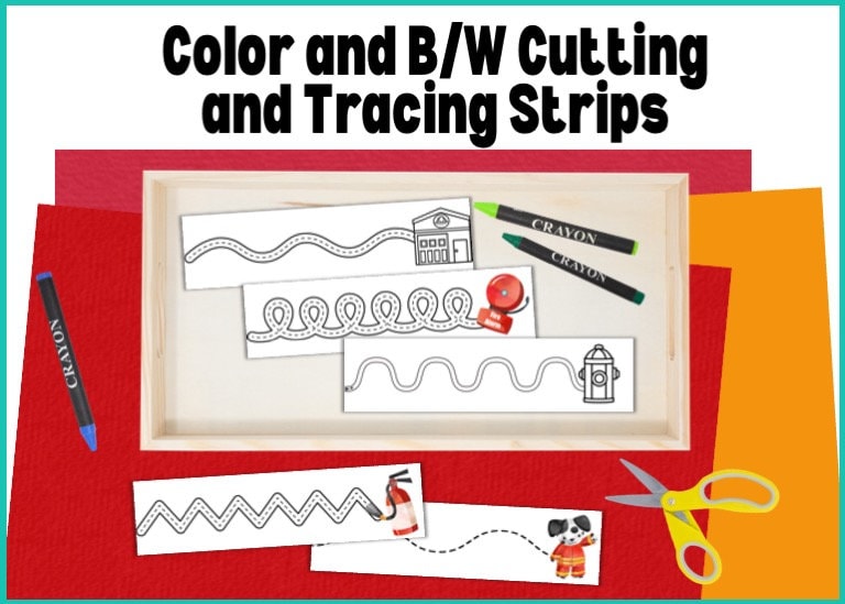 Fire Safety Cutting and Tracing Pages for Preschool, Fire Safety ...