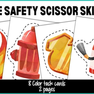 Fire Safety Cutting and Tracing Pages for Preschool, Fire Safety ...