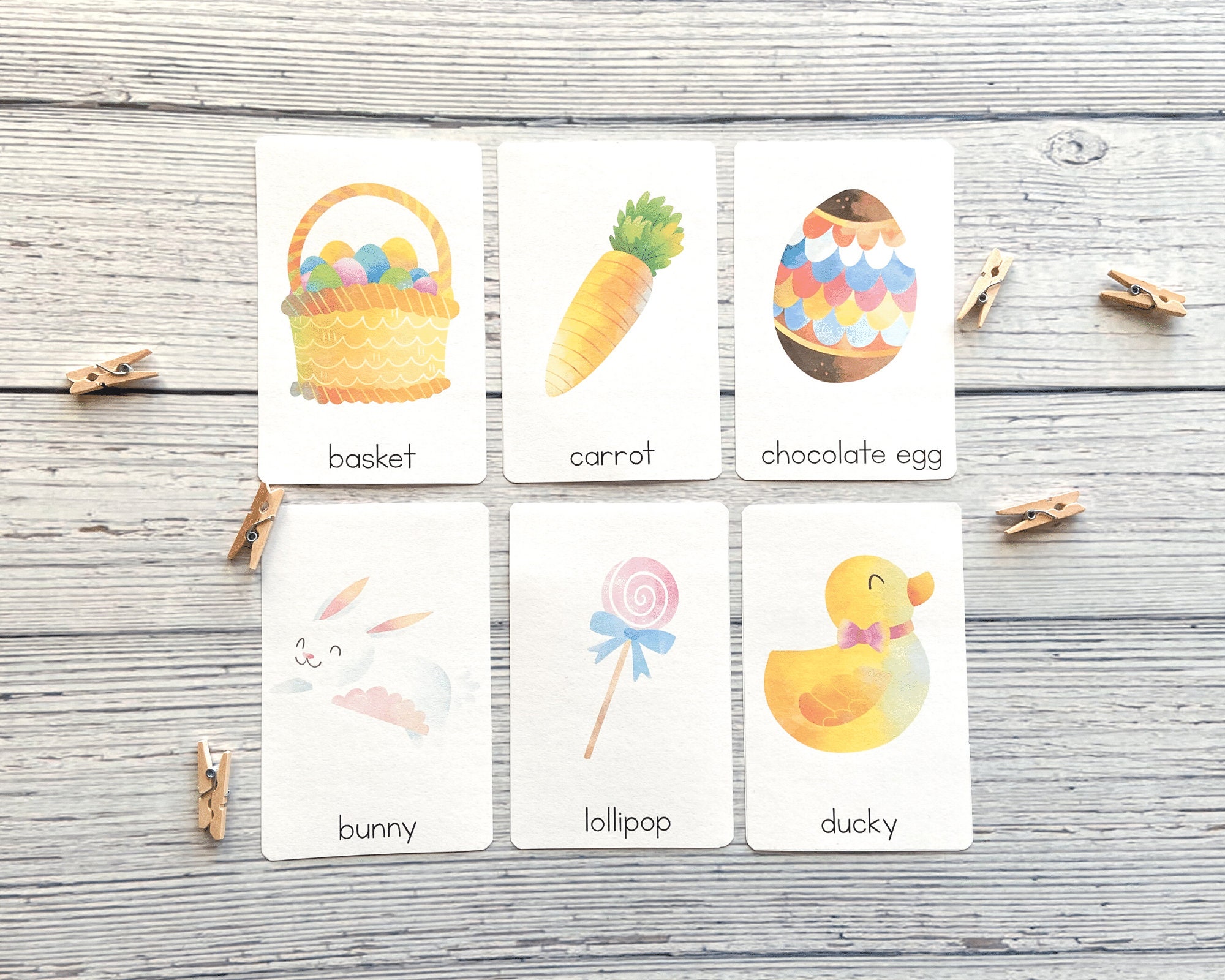 Easter Flashcards for Preschool, Printable Easter Flash Cards ...