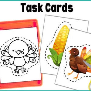 Thanksgiving Cutting and Tracing Pages for Preschool, Fine Motor ...