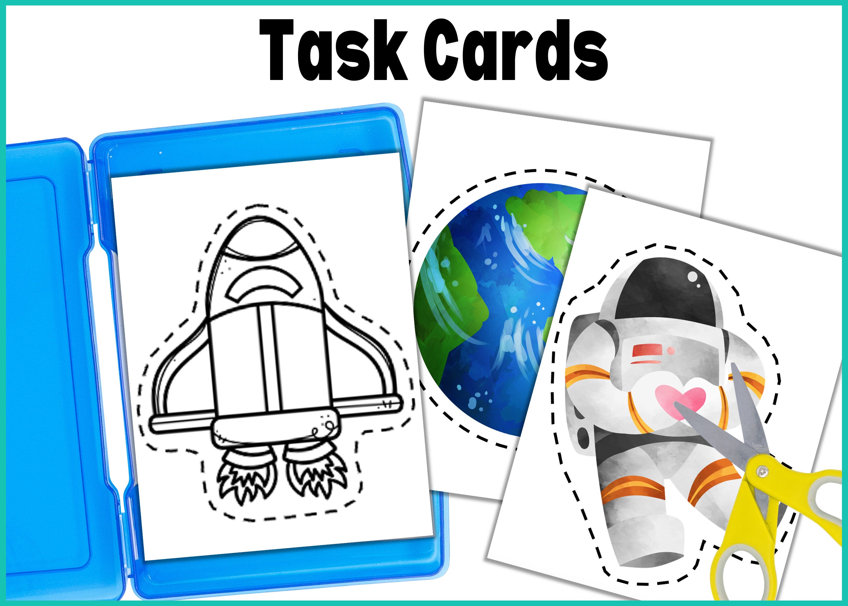 Outer Space Theme Cutting and Tracing Practice for Preschool, Space ...