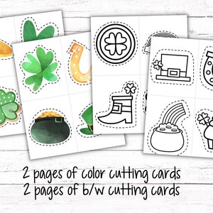 St. Patrick's Day Cutting and Tracing Pages for Preschool - Etsy