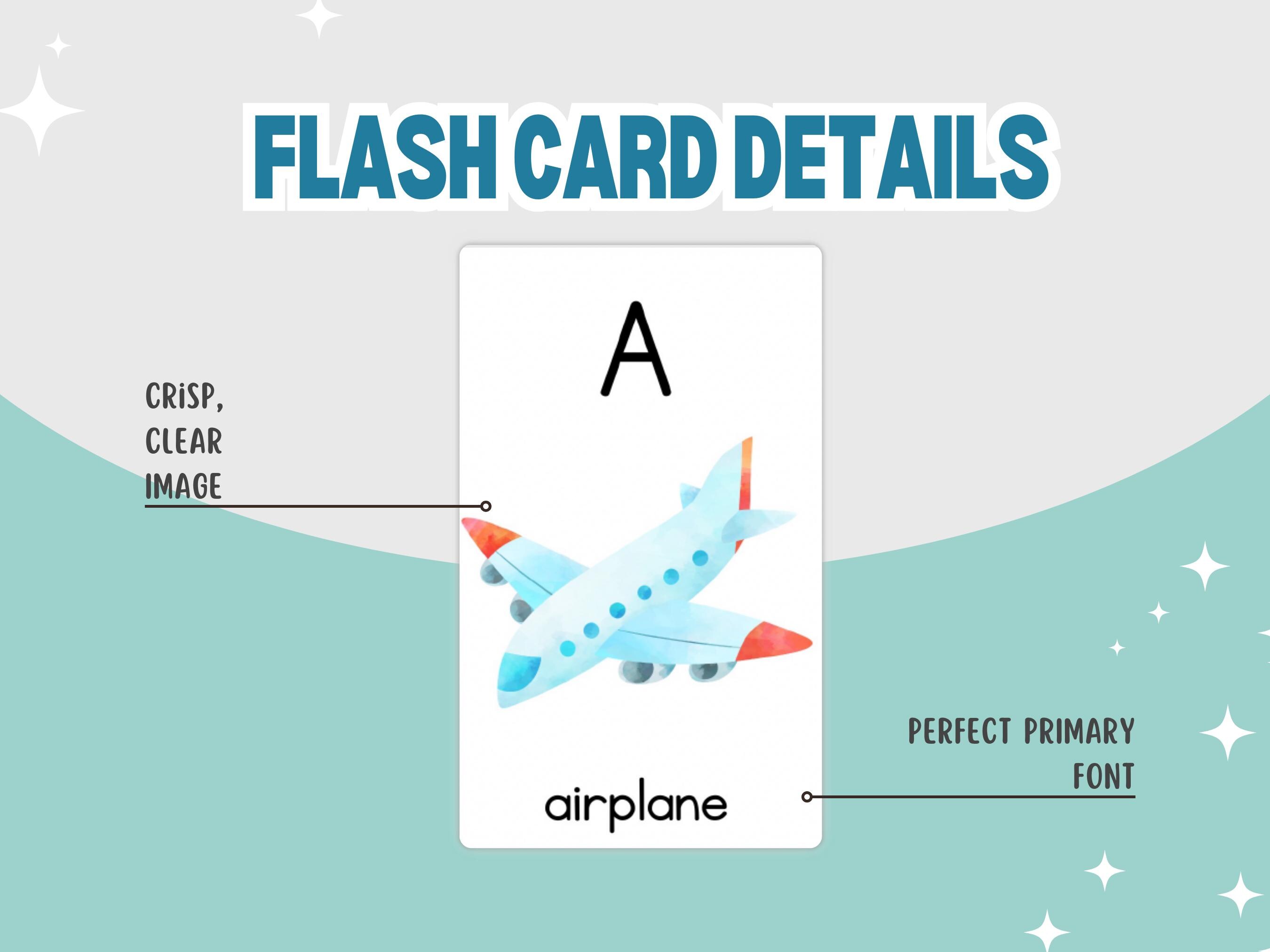 ABC Transportation Flash Cards Printable, Vehicle Alphabet A-Z ...