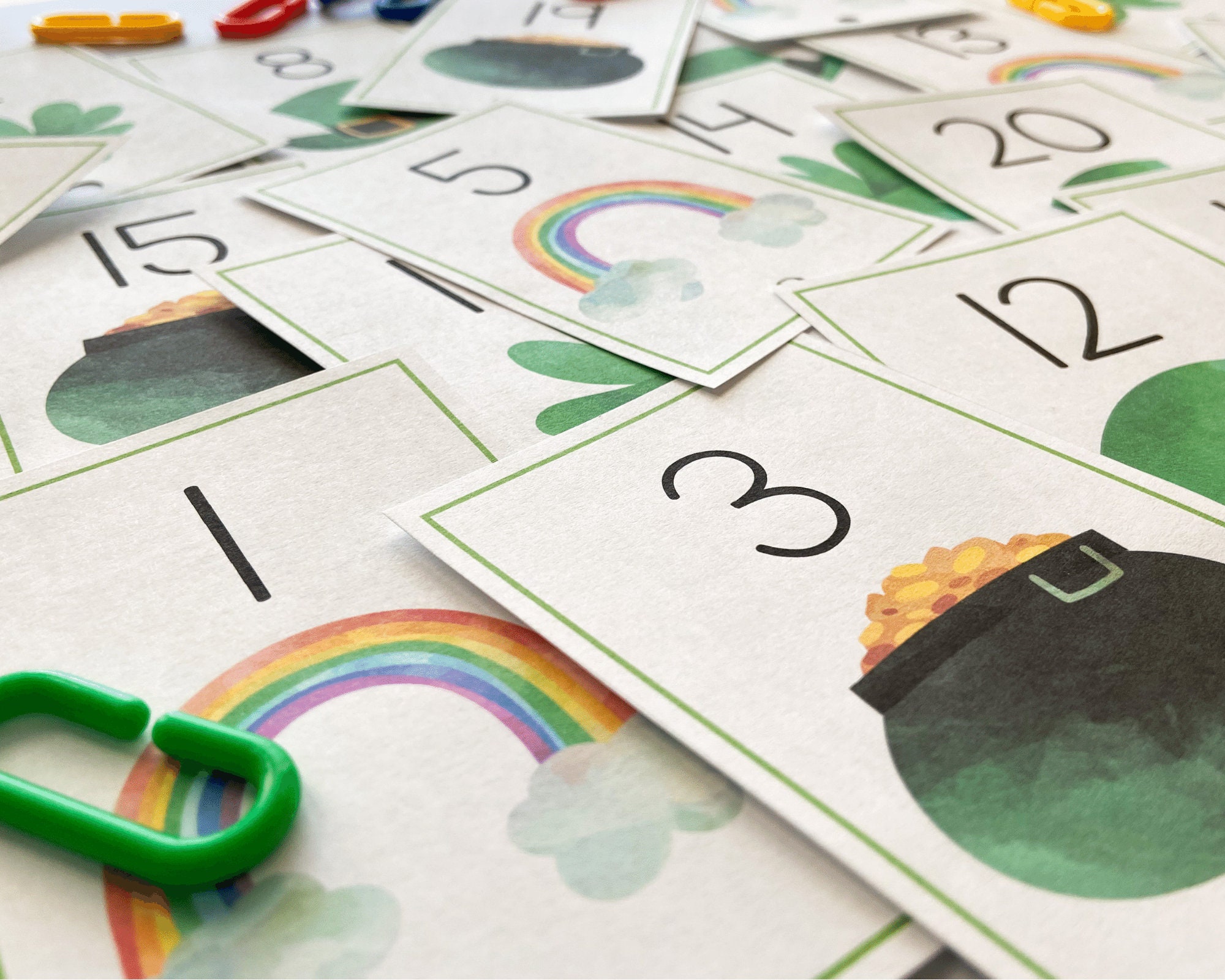 St. Patrick's Day Preschool One to One Counting Activity, St. Patrick's ...
