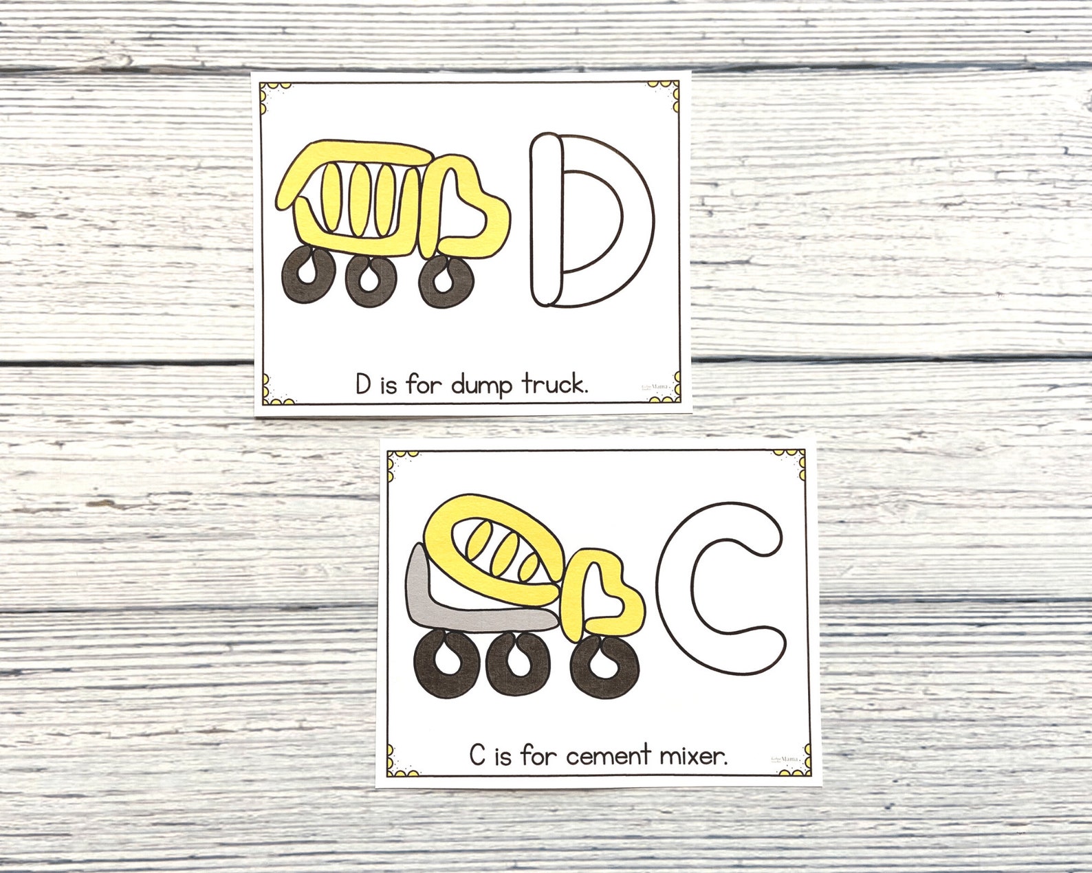 Construction Playdough Mats, Preschool Fine Motor Mats, Construction ...