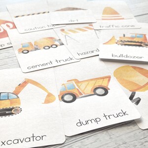 Construction Flashcards for Preschool, Printable Flashcards for ...