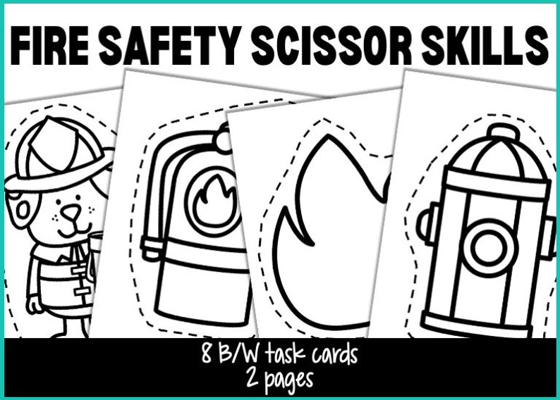 Fire Safety Cutting and Tracing Pages for Preschool, Fire Safety ...