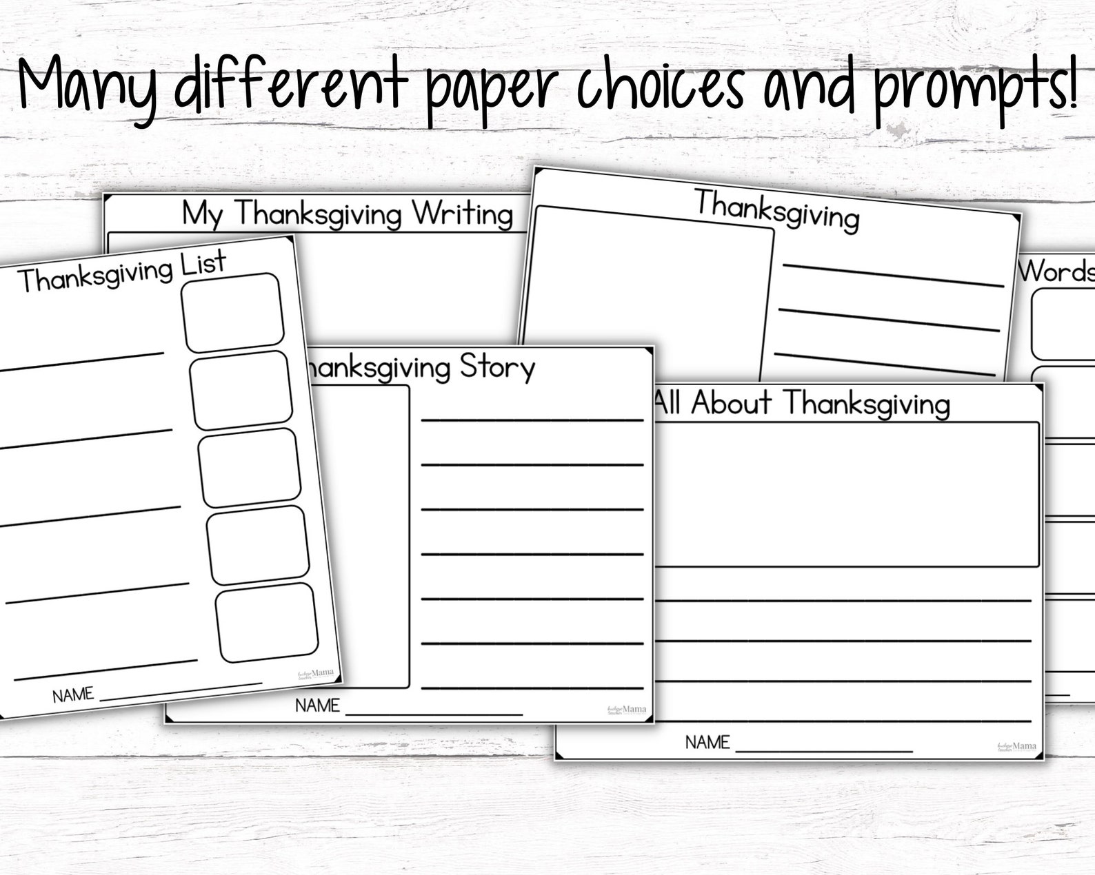 Thanksgiving Flash Cards, Flashcards for Preschool, Word Wall ...