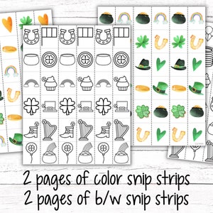 St. Patrick's Day Cutting and Tracing Pages for Preschool - Etsy