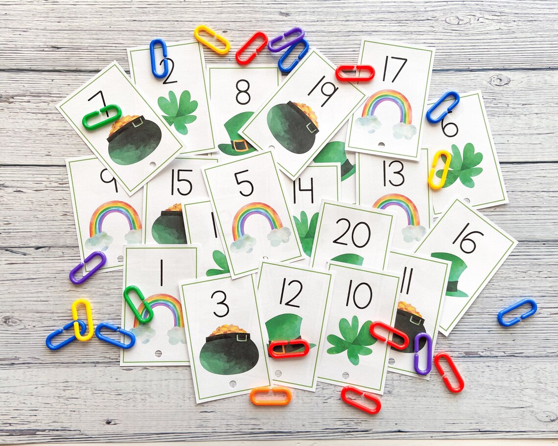 St. Patrick's Day Preschool One to One Counting Activity, St. Patrick's ...