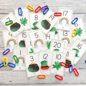 St. Patrick's Day Preschool One to One Counting Activity, St. Patrick's ...