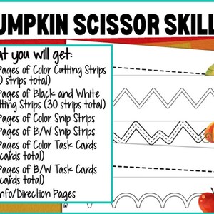 Fall Cutting and Tracing Pages for Preschool, Printable, Scissor ...