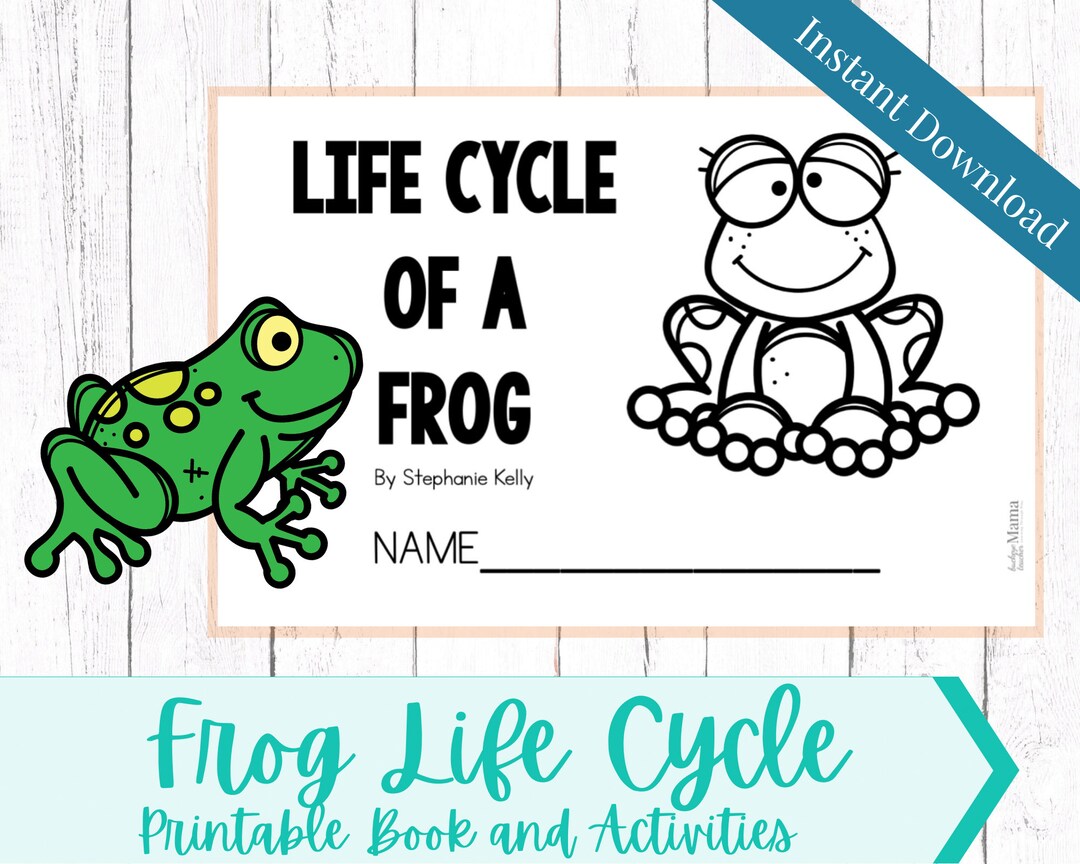 Frog Life Cycle Emergent Reader Book and Activities - Etsy