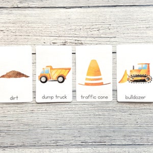 Construction Flashcards for Preschool, Printable Flashcards for ...