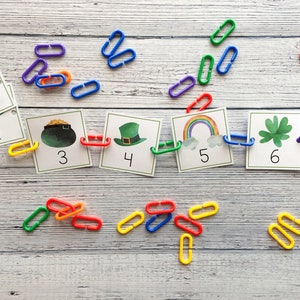 St. Patrick's Day Preschool One to One Counting Activity, St. Patrick's ...