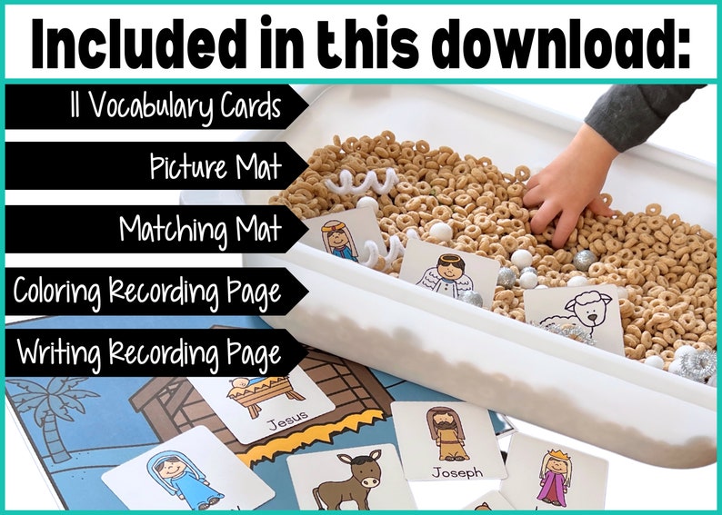 Christmas Sensory Bin Activity, Printables for Toddlers and ...