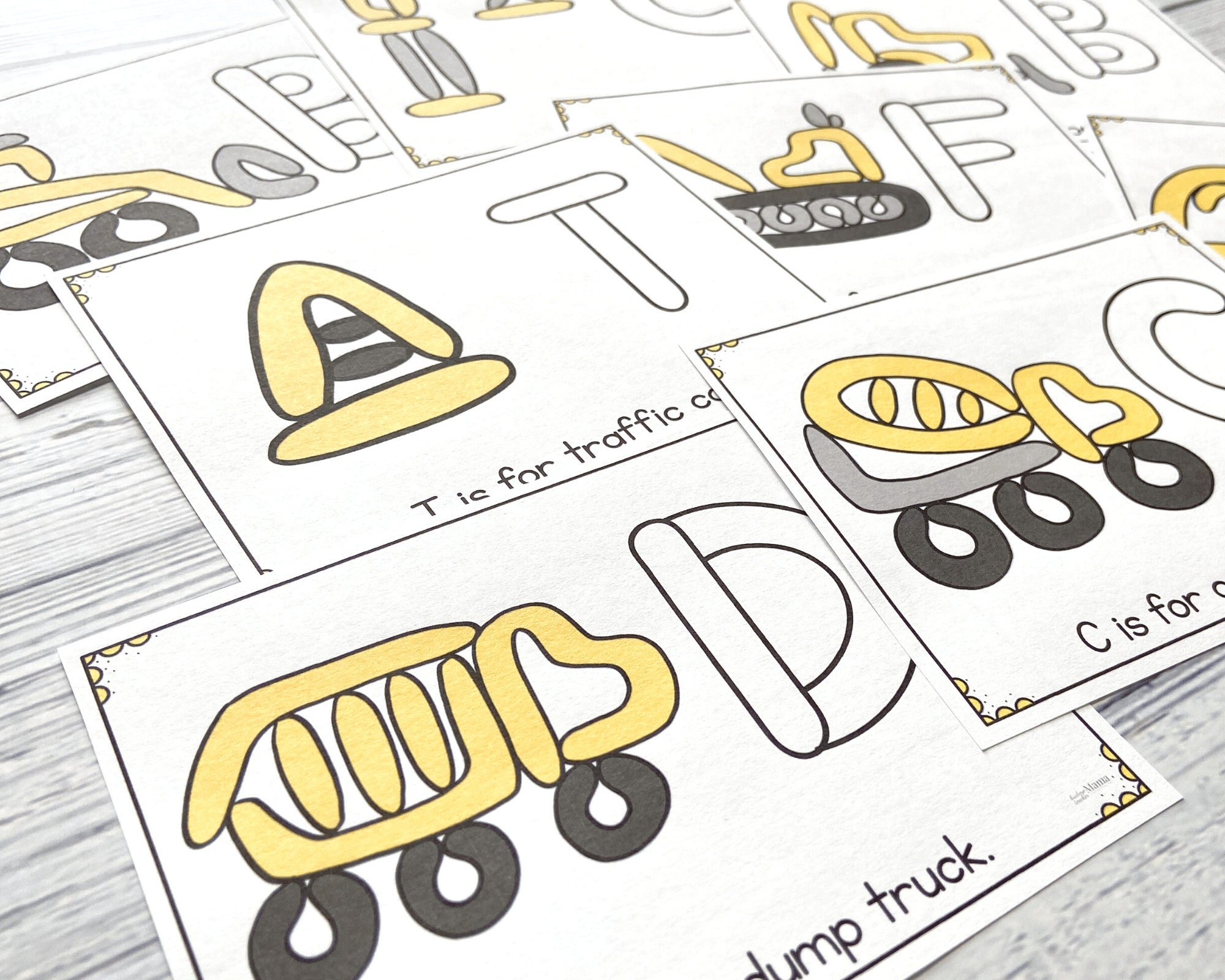 Construction Playdough Mats, Preschool Fine Motor Mats, Construction ...