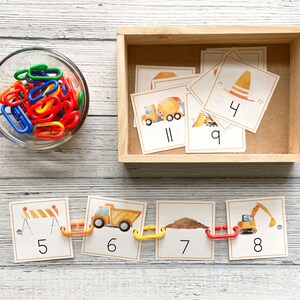 Construction Preschool One to One Counting Activity Construction ...