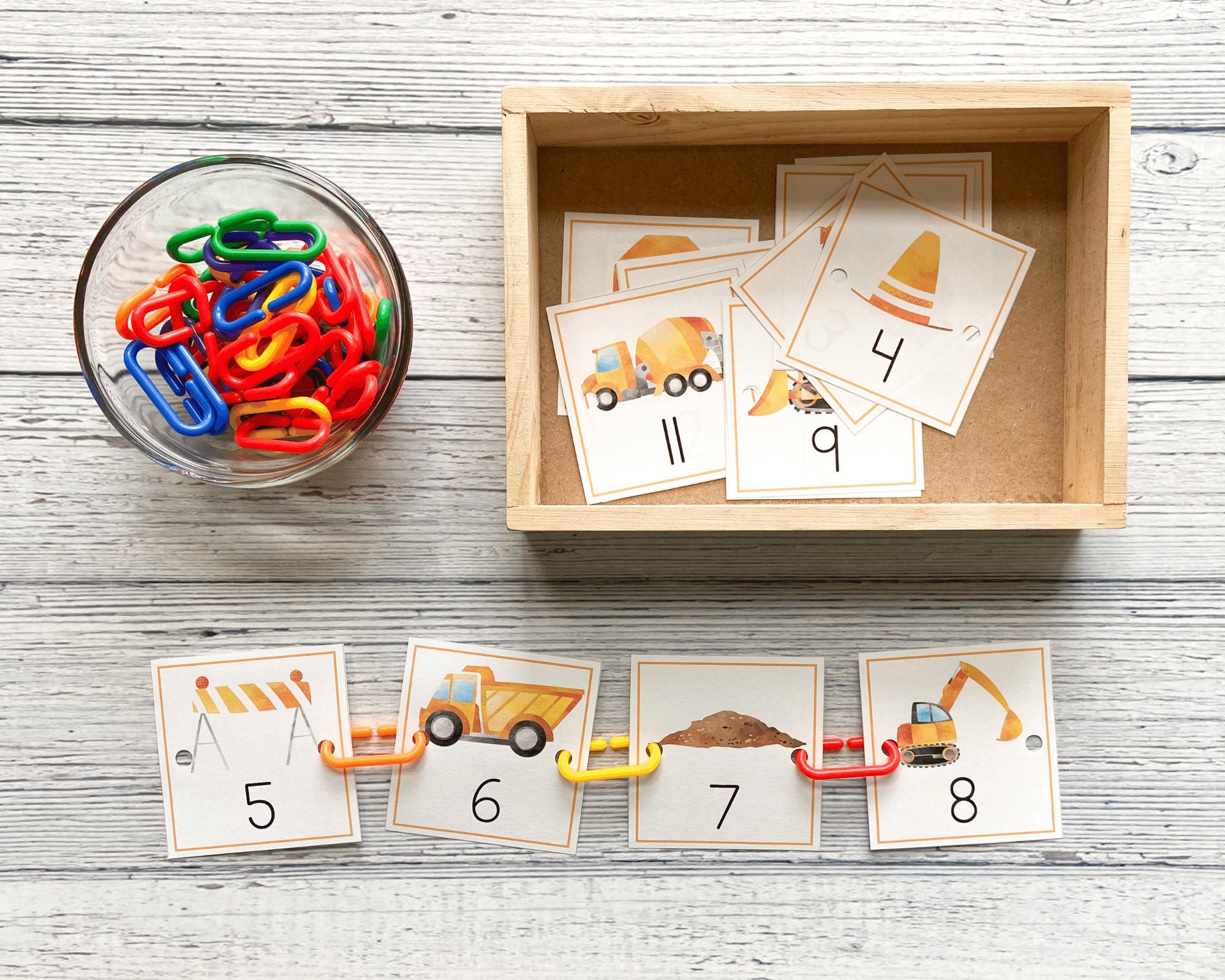 Construction Preschool One to One Counting Activity Construction ...
