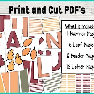 Thanksgiving Bulletin Board Set, Fall Bulletin Board Kit, Thankful ...