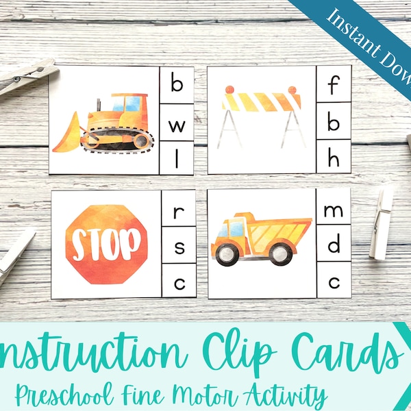 Count and Clip Cards - Etsy