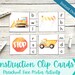 Construction Clip Cards for Preschool Montessori Letters and Counting ...