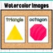 Printable Shape Posters Classroom Decor, White, Classic, Watercolor, 2D ...