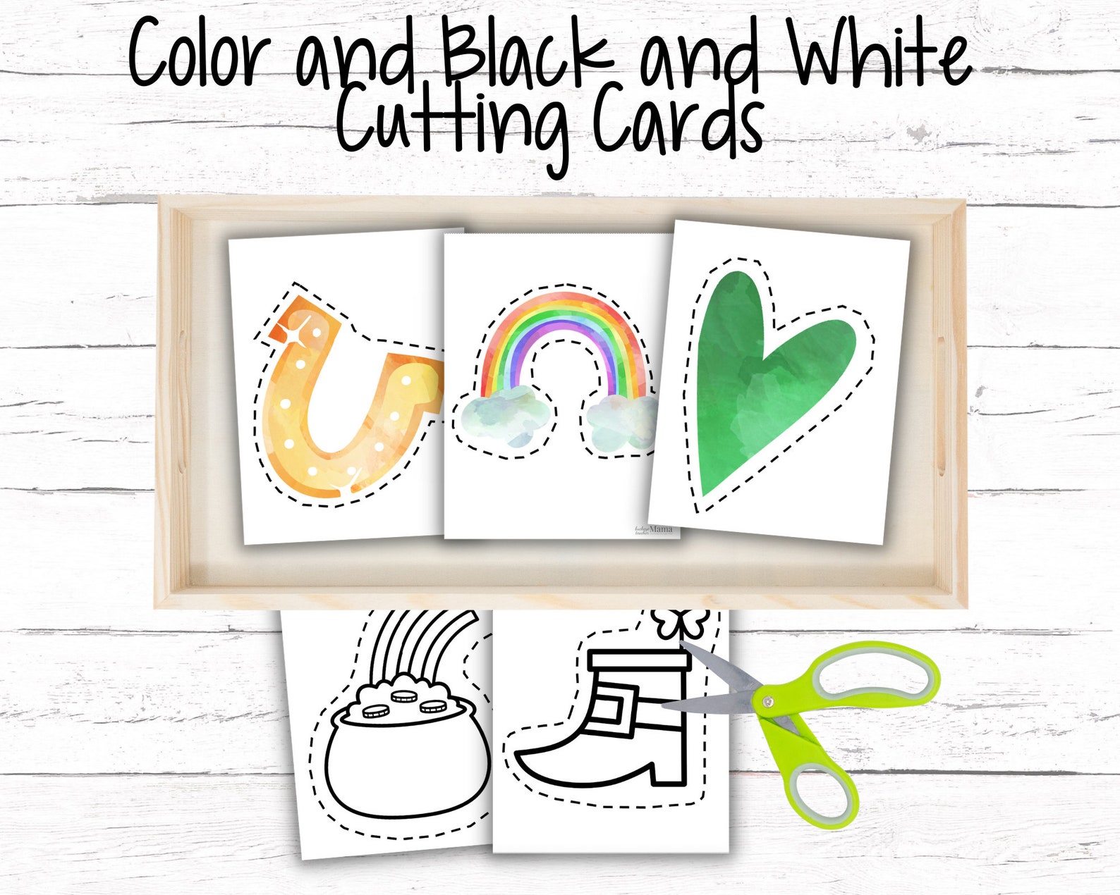 St. Patrick's Day Cutting and Tracing Pages for Preschool - Etsy