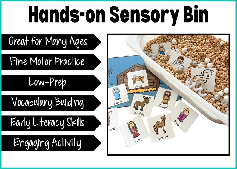 Christmas Sensory Bin Activity, Printables for Toddlers and ...