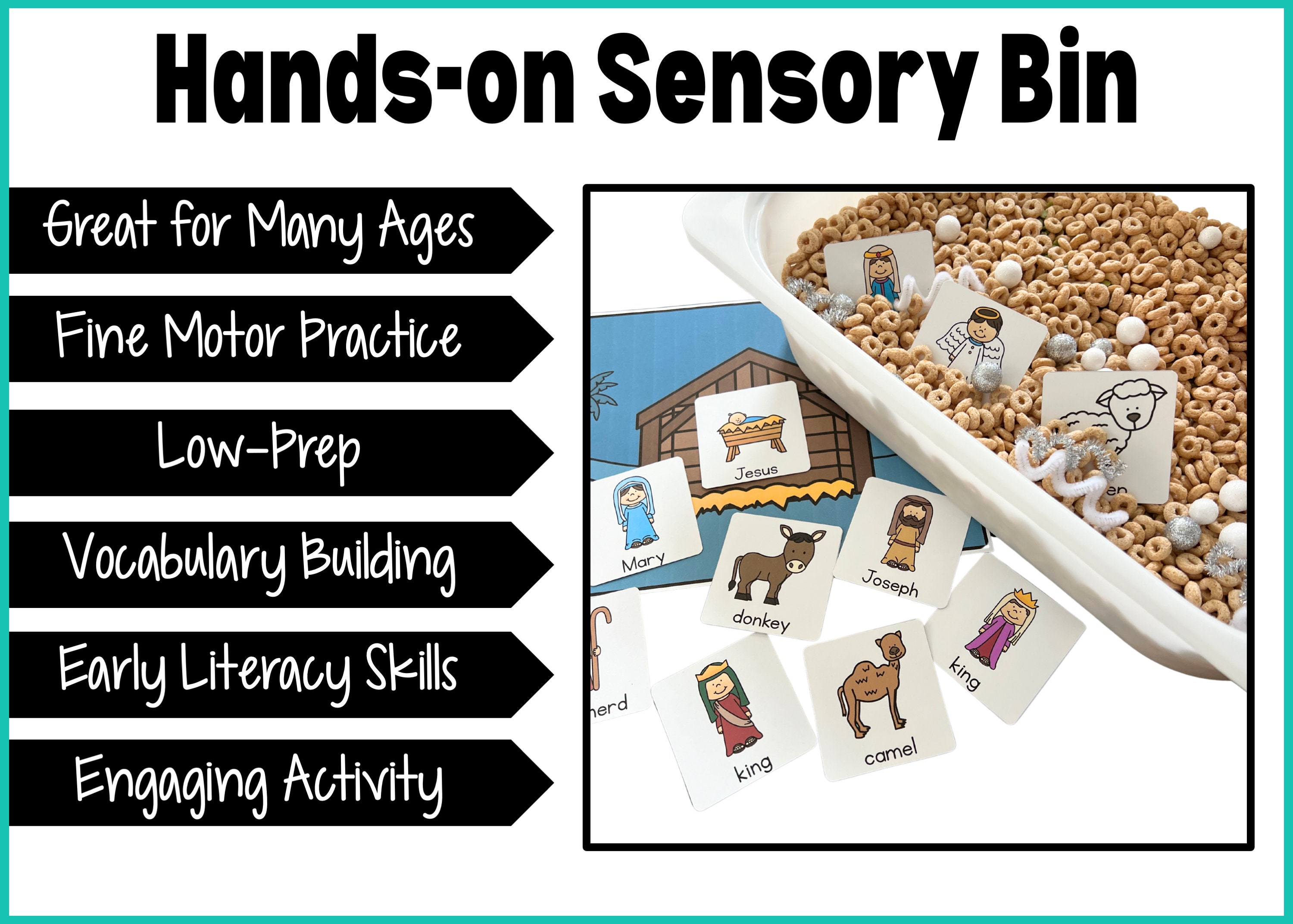 Christmas Sensory Bin Activity, Printables for Toddlers and ...