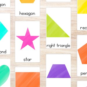 2D Shape Flashcards for Preschool, Printable Shape Flashcards for ...