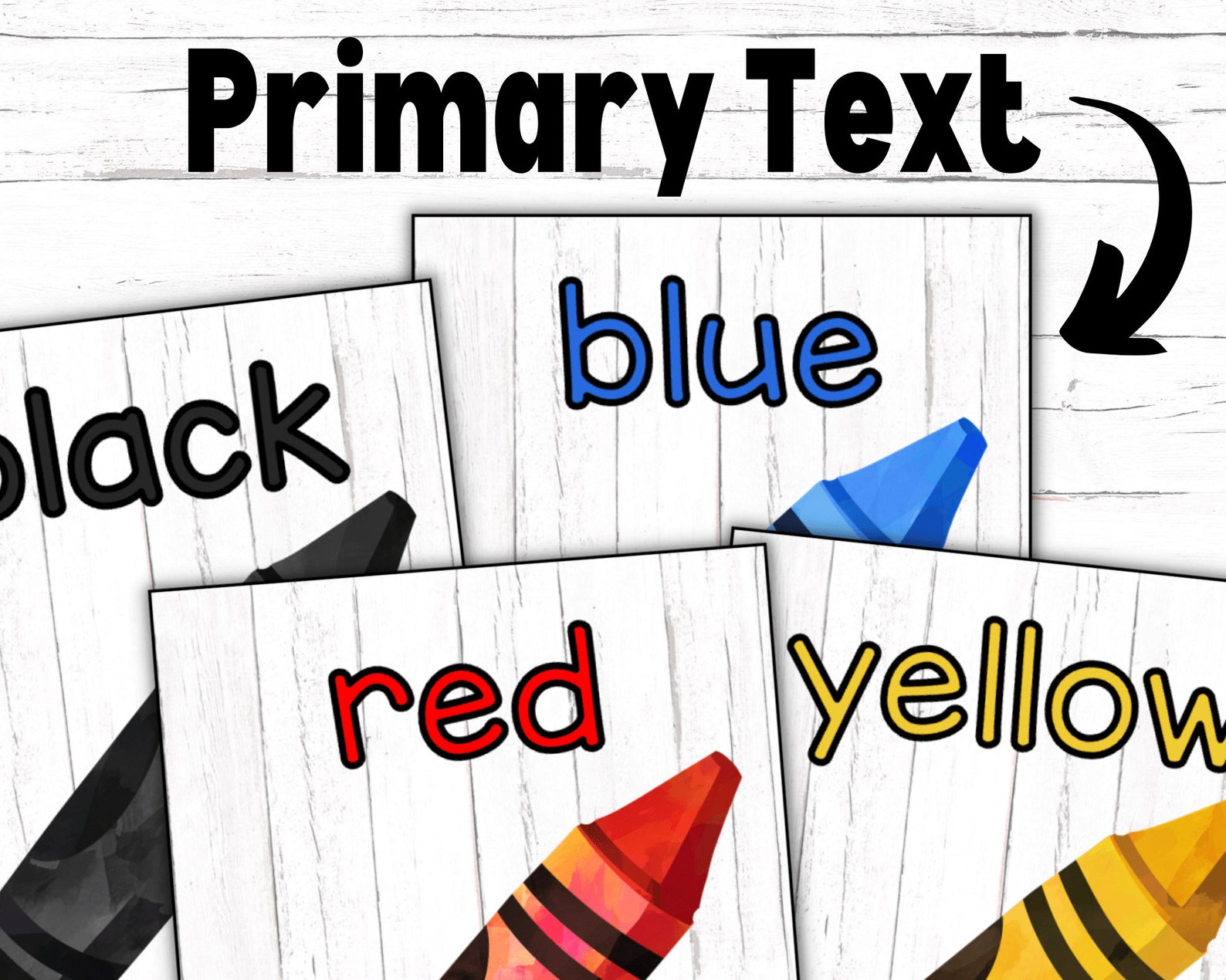 Printable Colors Posters Classroom Decor Shiplap Watercolor - Etsy