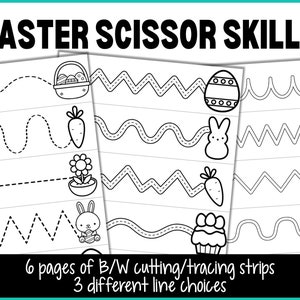 Easter Cutting and Tracing Pages for Preschool, Easter Printable ...