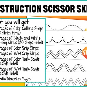 Construction Scissor Practice Activity for Preschool, Fine Motor ...