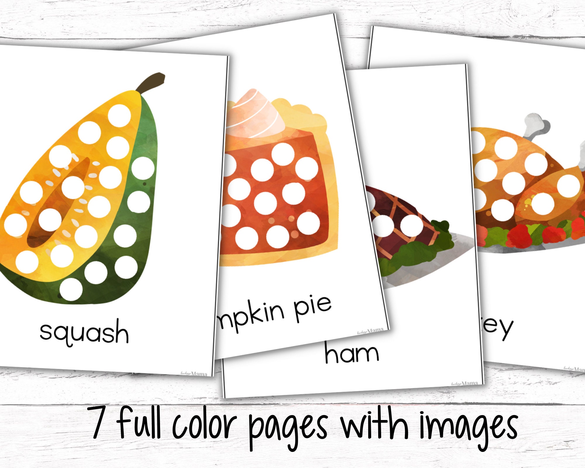 Thanksgiving Center Dot Marker Pages for Preschool and Kindergarten ...