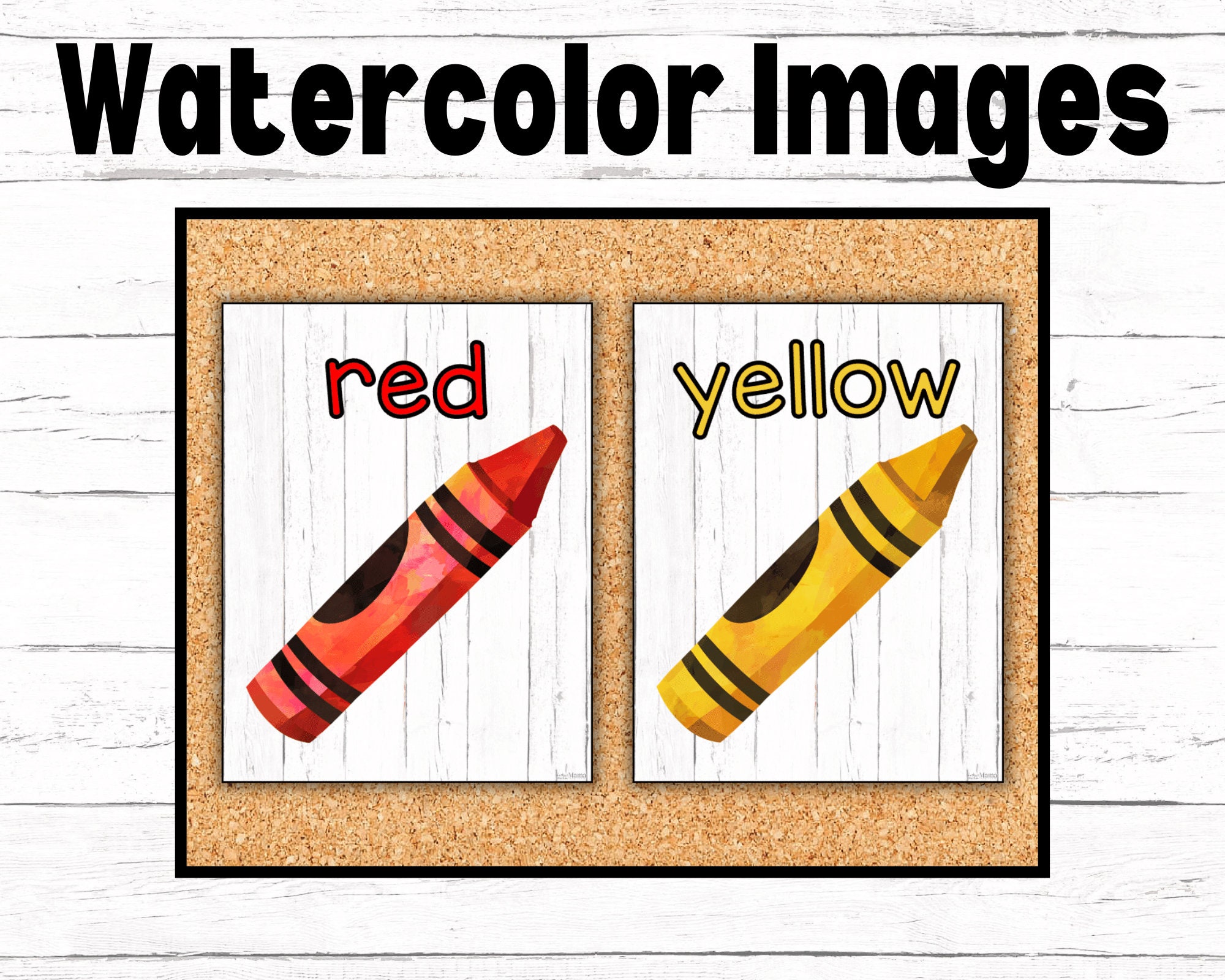 Printable Colors Posters Classroom Decor Shiplap Watercolor - Etsy