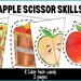 Apple Cutting and Tracing Pages for Preschool, Apple Cutting Practice ...