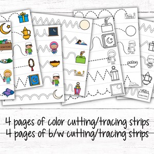 Ramadan Cutting and Tracing Pages for Preschool, Ramadan Printable ...