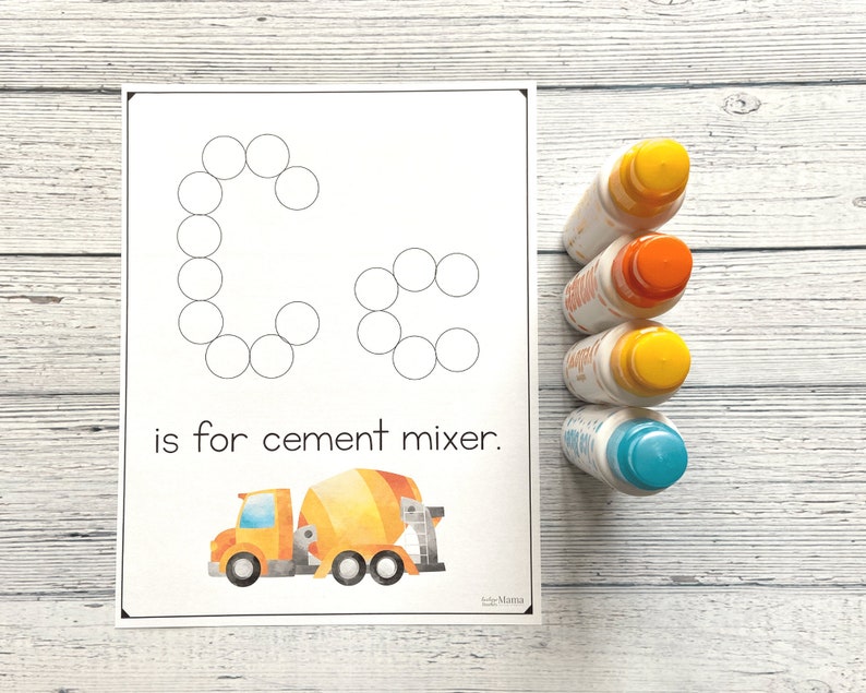 Construction Dot Marker Pages for Preschool and Kindergarten - Etsy