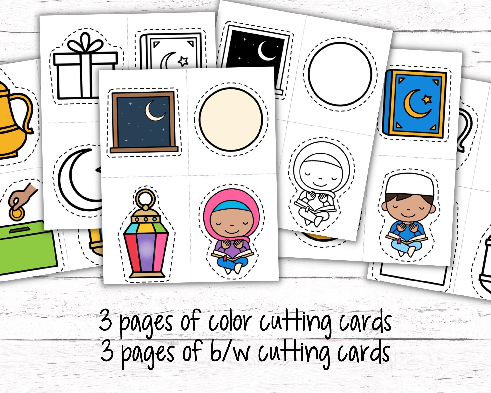 Ramadan Cutting and Tracing Pages for Preschool, Ramadan Printable ...