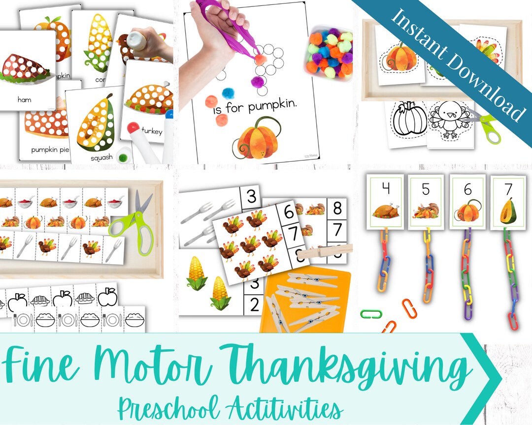 Preschool Thanksgiving Activities, Preschool Thanksgiving Bundle ...