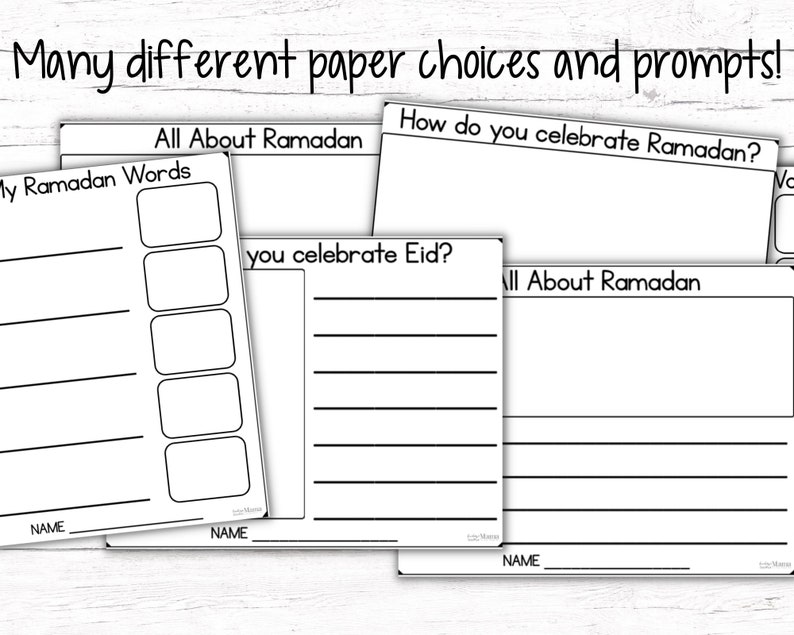 Ramadan Flashcards for Preschool, Printable Flashcards for Toddlers and ...