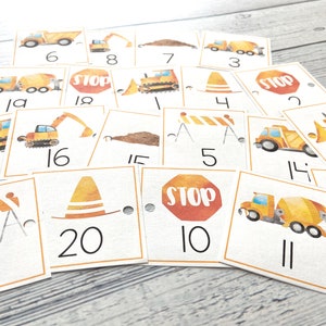Construction Preschool One to One Counting Activity | Construction ...