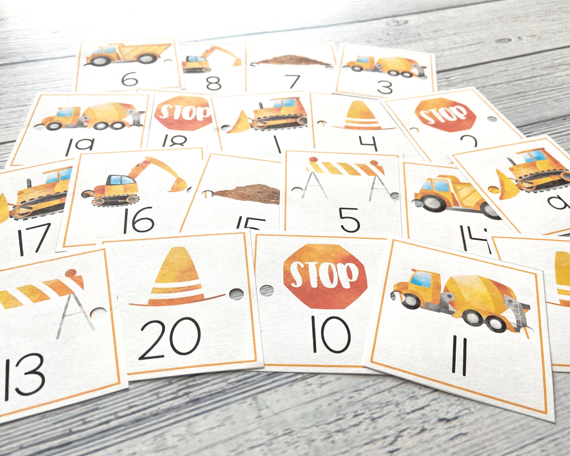 Construction Preschool One to One Counting Activity Construction ...