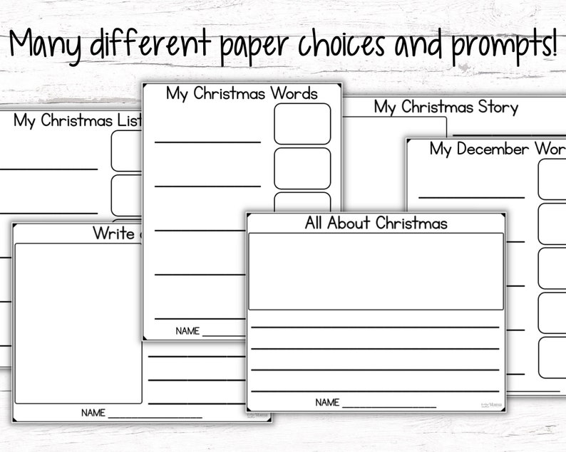 Christmas Flash Cards Flashcards for Preschool Word Wall - Etsy