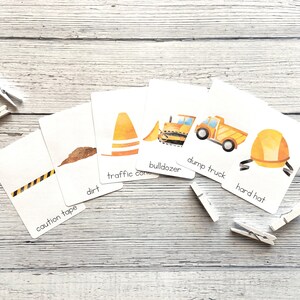 Construction Flashcards for Preschool, Printable Flashcards for ...