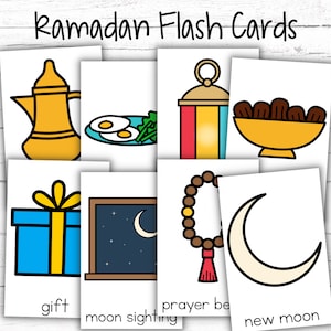 Ramadan Flashcards for Preschool, Printable Flashcards for Toddlers and ...