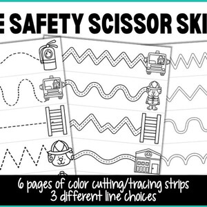 Fire Safety Cutting and Tracing Pages for Preschool, Fire Safety ...