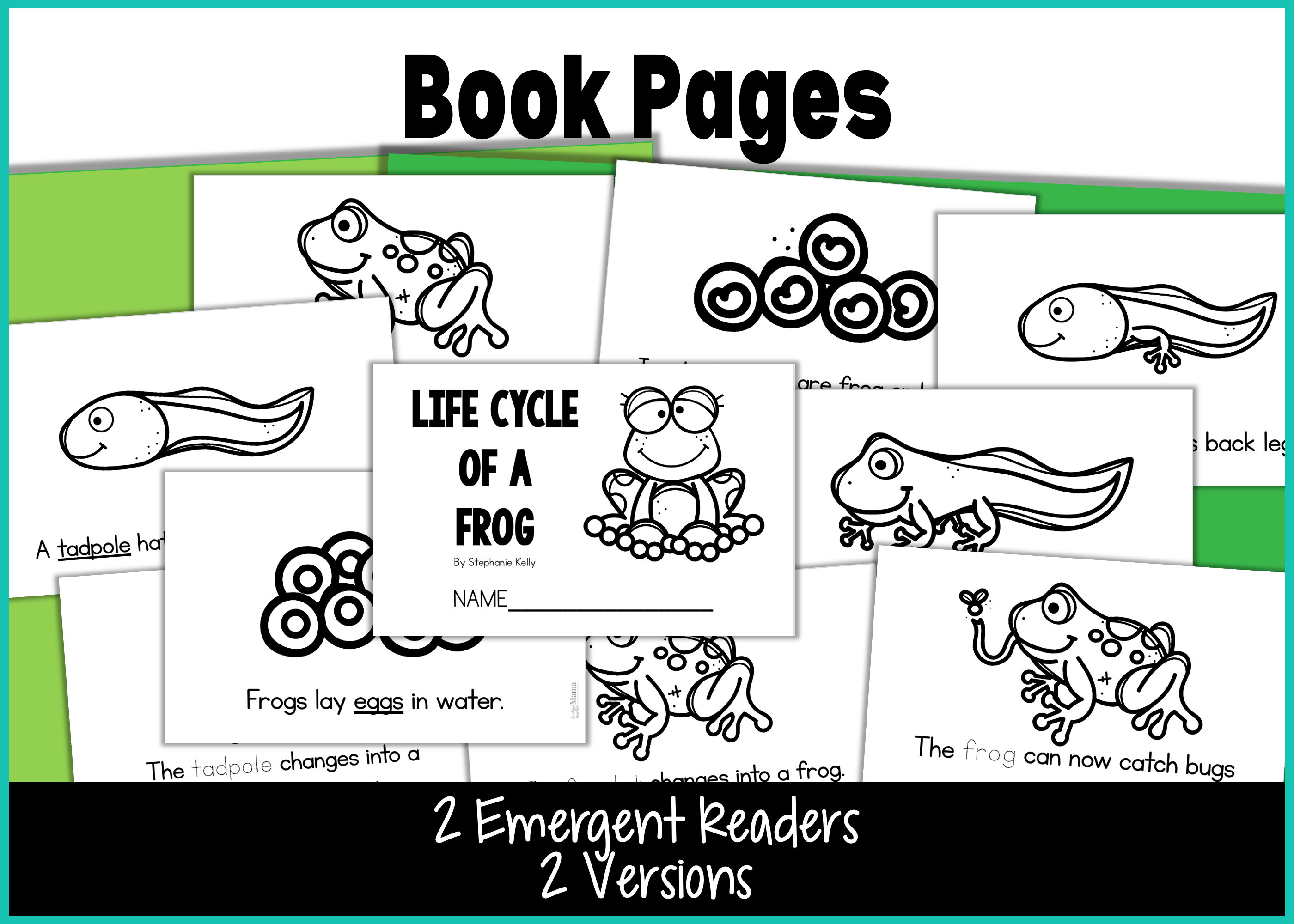 Frog Life Cycle Emergent Reader Book and Activities | Preschool ...